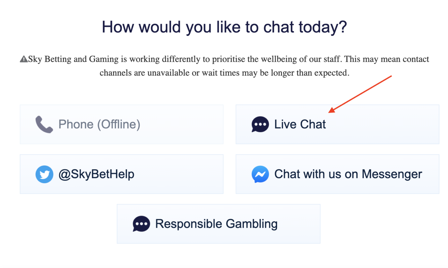 Sky Bet Live Chat | Customer Service - Live Chat Directory