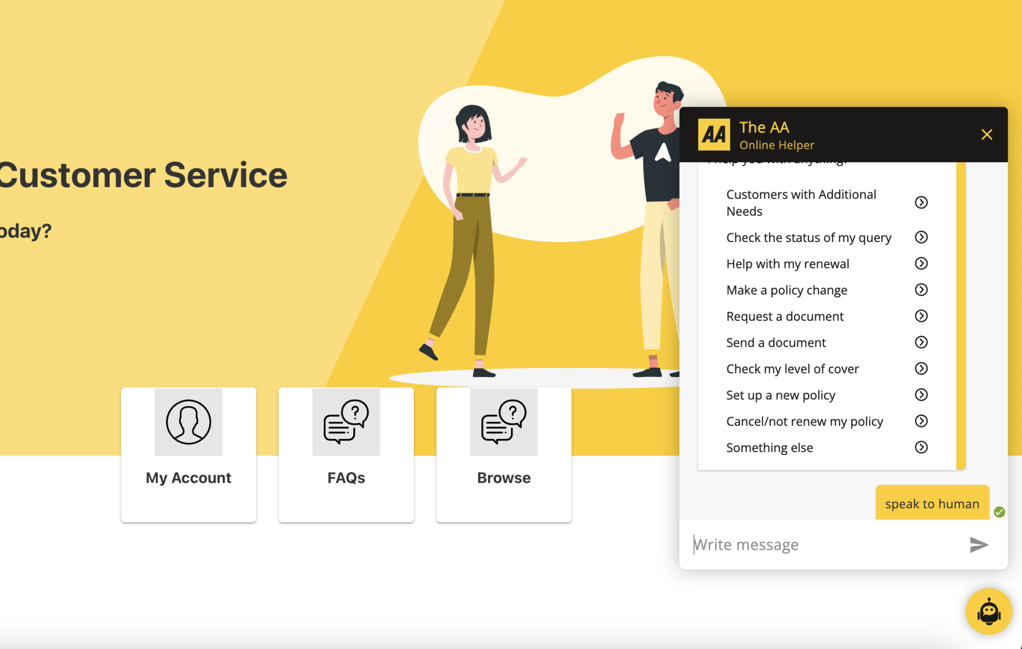 The AA Live Chat - Live Chat Directory